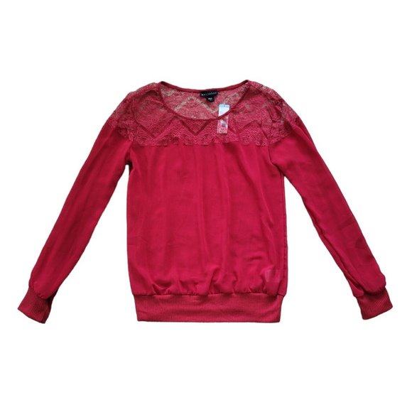 Metaphor | Tops | Metaphor Blouse Womens Size Small New Lace Neck ...
